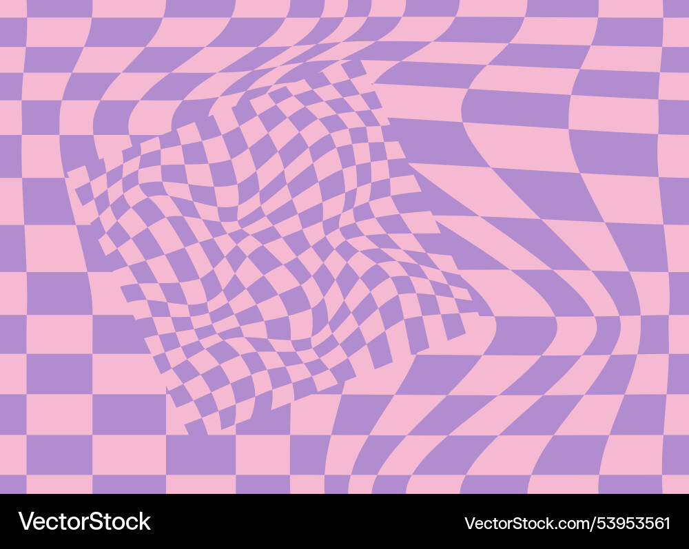 Psychedelic checkerboard poster Royalty Free Vector Image