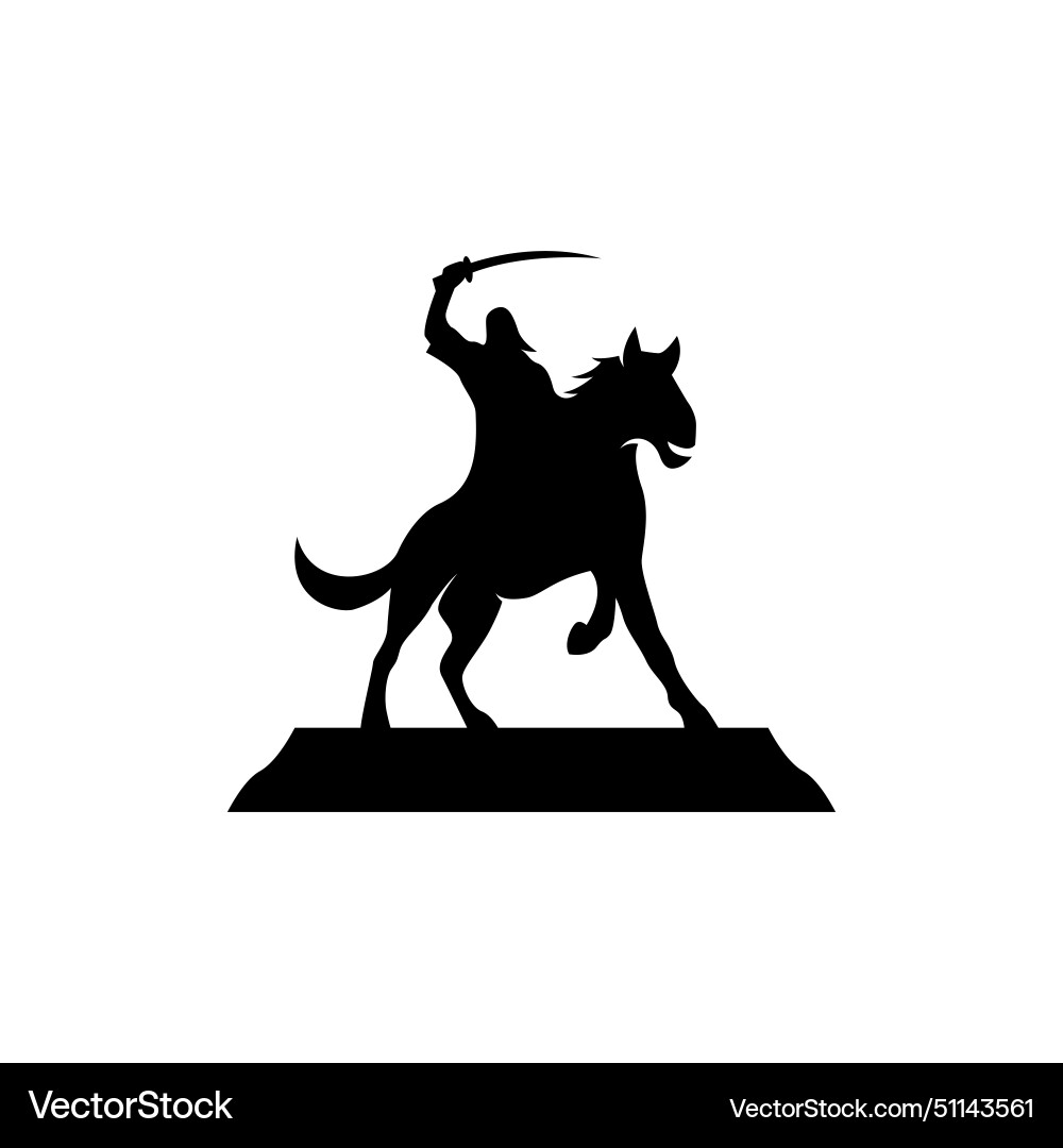 Silhouette horseman Royalty Free Vector Image - VectorStock