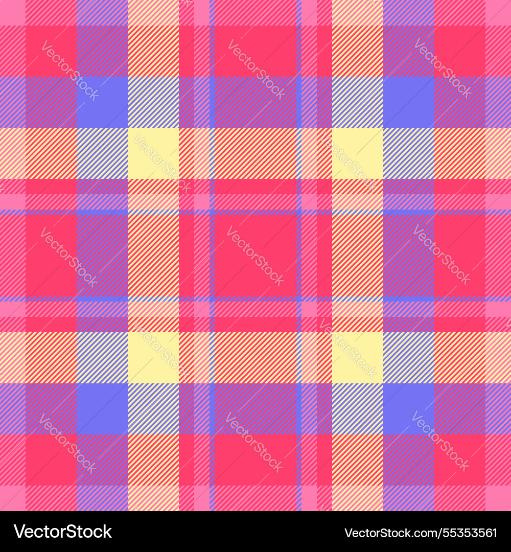 Vibrant pastel plaid pattern perfect for textile Vector Image