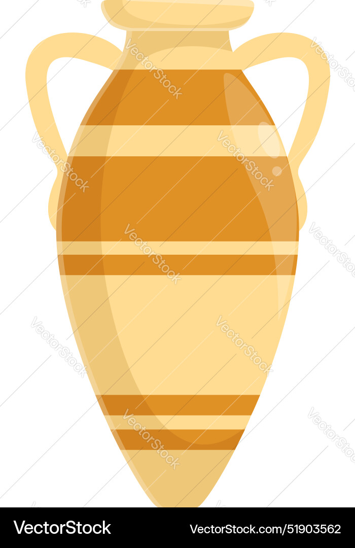 Ancient greek style amphora with ornamental Vector Image