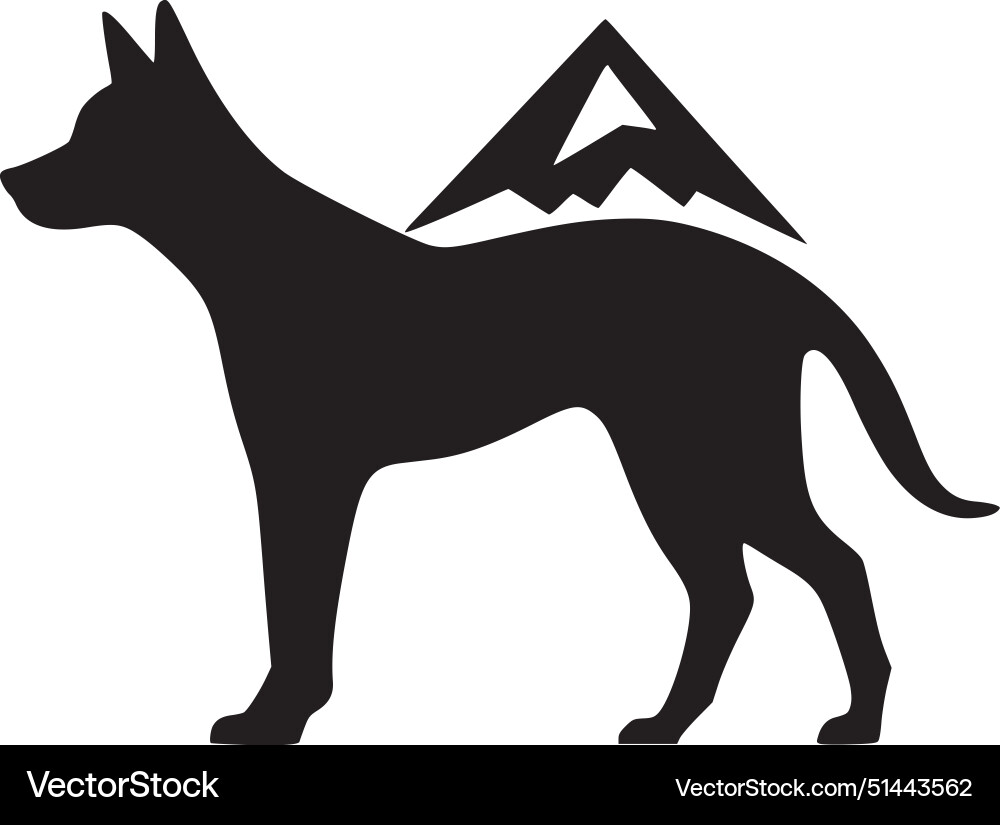 Australian kelpie - minimalist and flat logo Vector Image