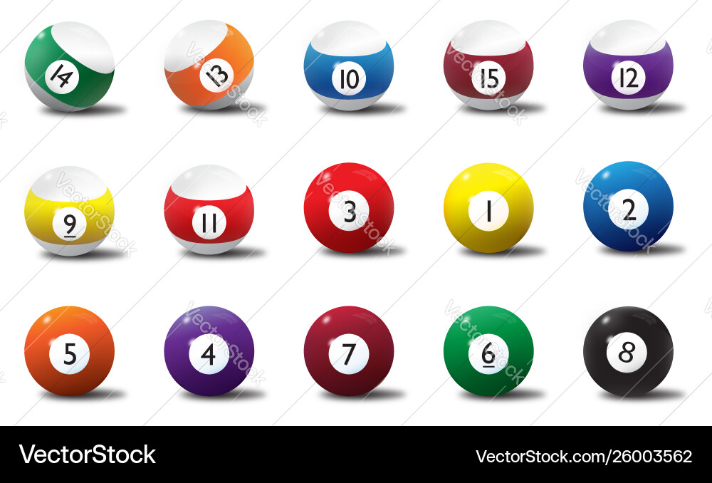 Billiard balls Royalty Free Vector Image - VectorStock