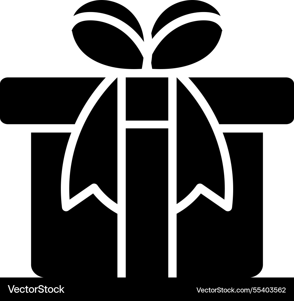 Birthday gift icon logo design template isolated Vector Image