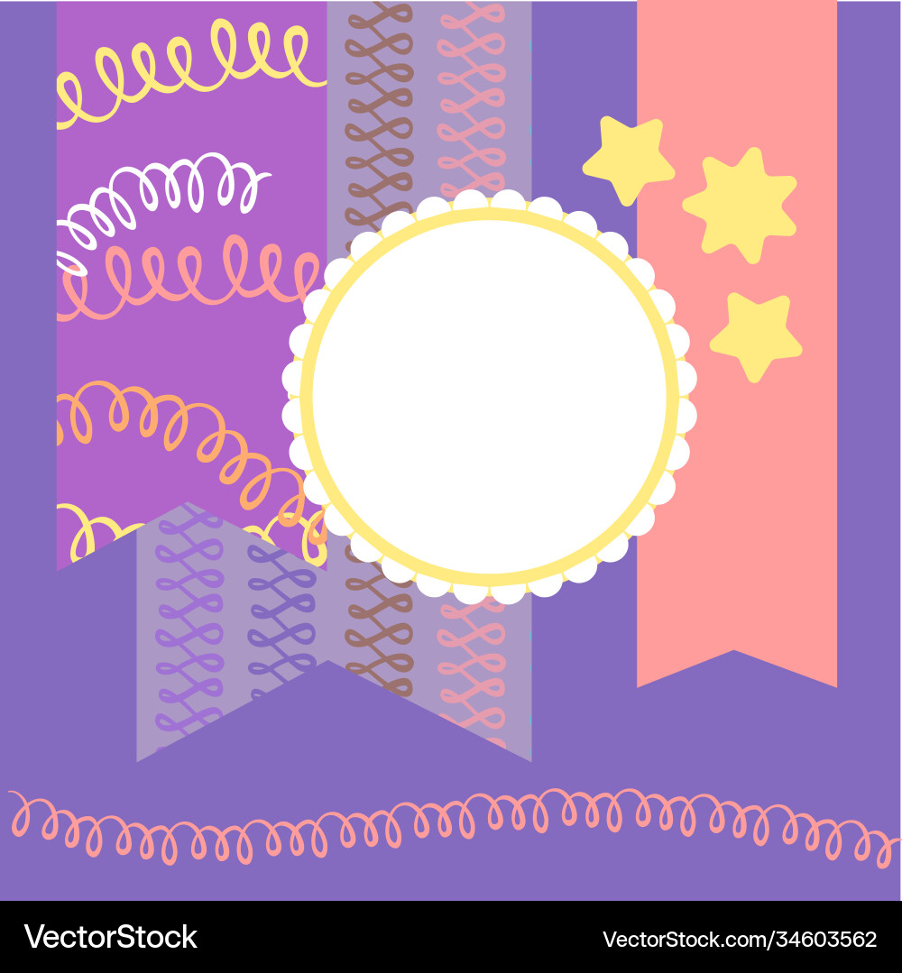 Design template for cute invitation card Vector Image