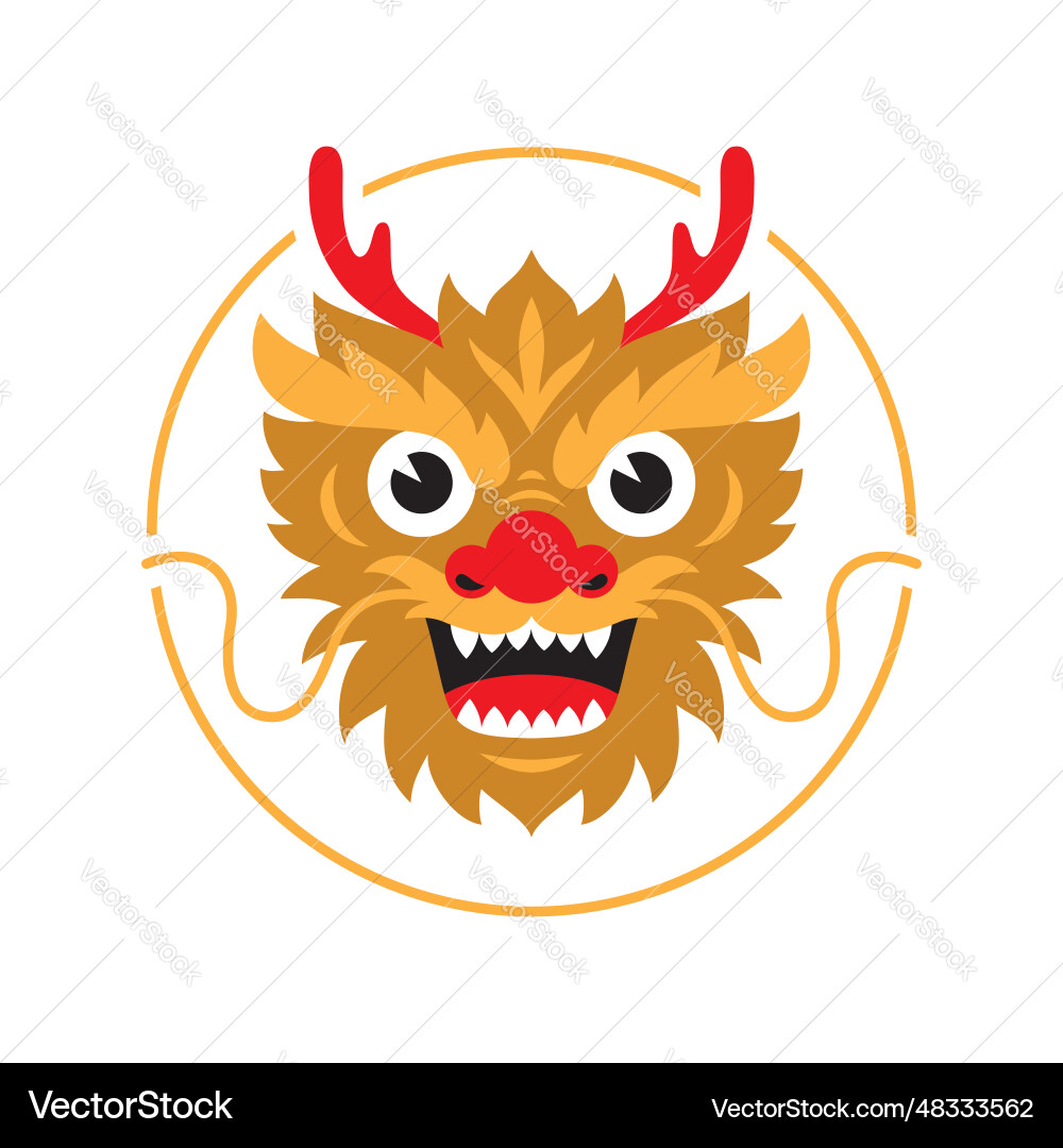 Dragon head cartoon Royalty Free Vector Image - VectorStock