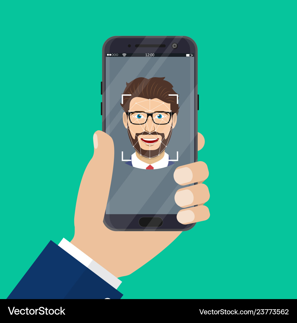Face Recognition System Royalty Free Vector Image