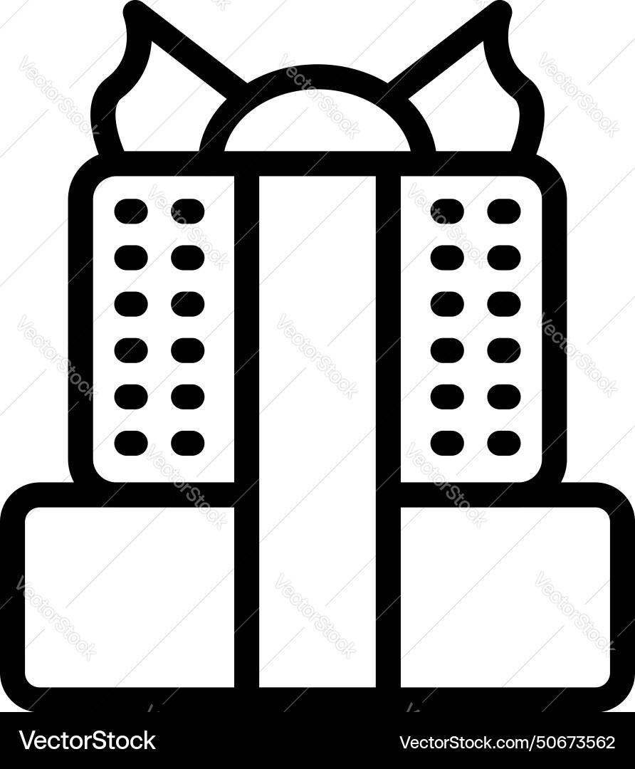 Gift bazaar outlet icon outline order Royalty Free Vector