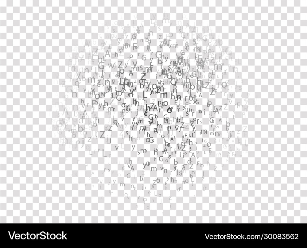 Transparent english alphabet letters floating Vector Image