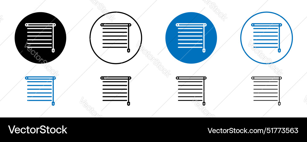 Blinds icon set house window roller symbol in Vector Image