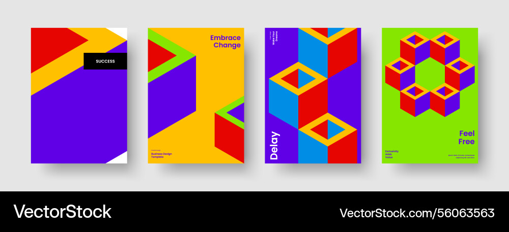 Creative brochure layout isolated background Vector Image