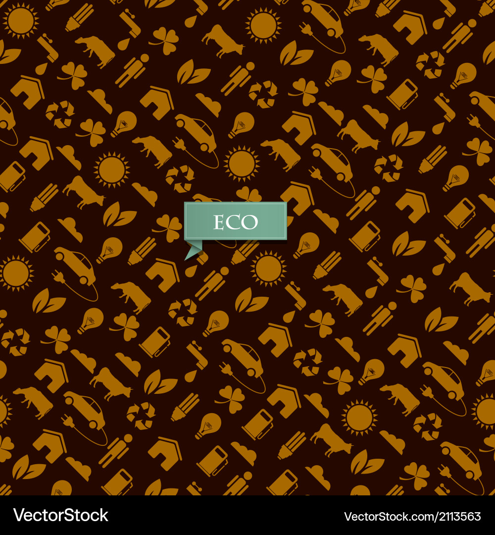 Eco Pattern - Seamless Nature Royalty Free Vector Image