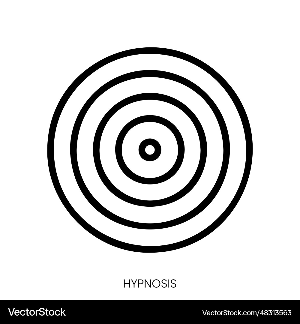 Hypnosis icon line art style design isolated Vector Image