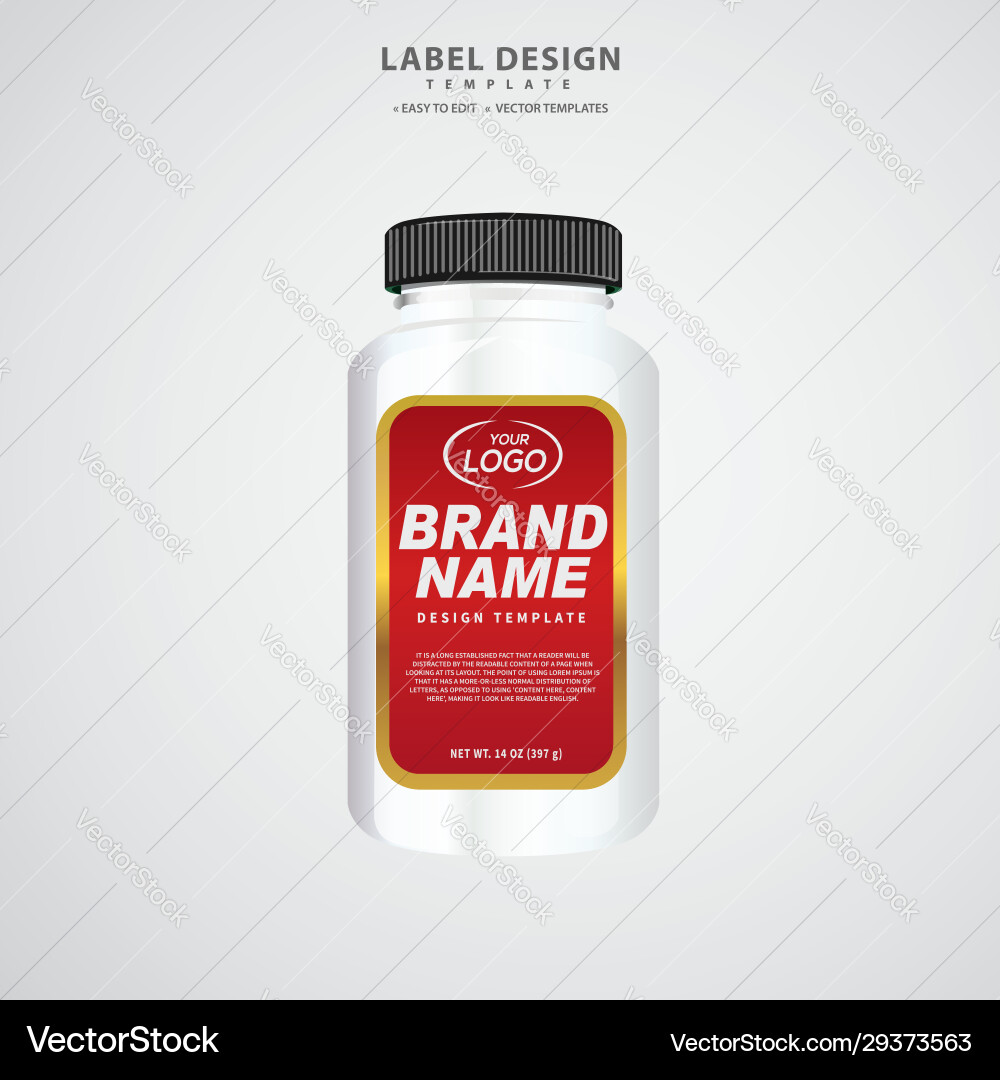 Label and packaging template design Royalty Free Vector