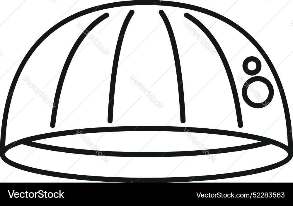 Modern round led ceiling lamp with stripes Vector Image