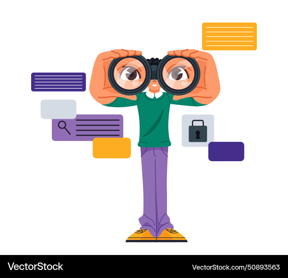 Person study and learn Royalty Free Vector Image
