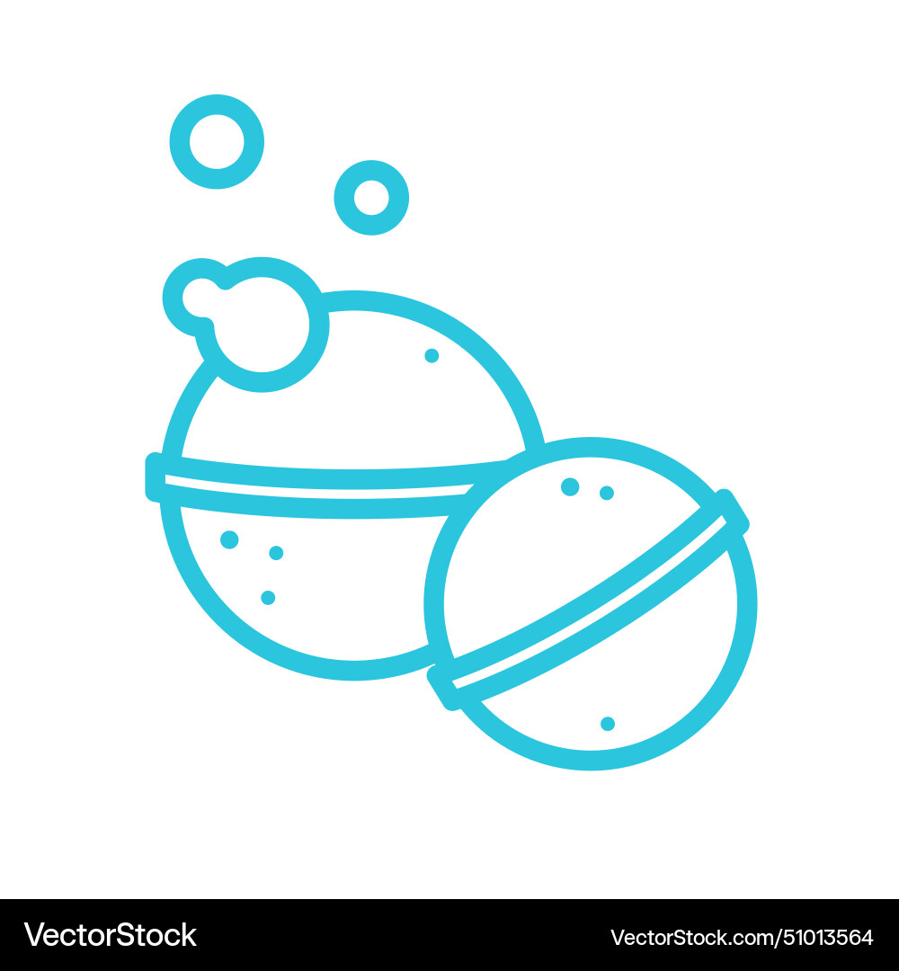 Bath bombs icon isolated on white background Vector Image