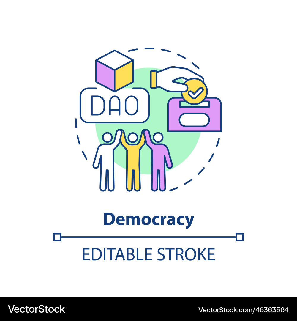 Democracy concept icon Royalty Free Vector Image