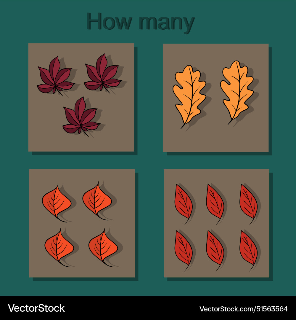 Mathematical tasks for preschool children Vector Image