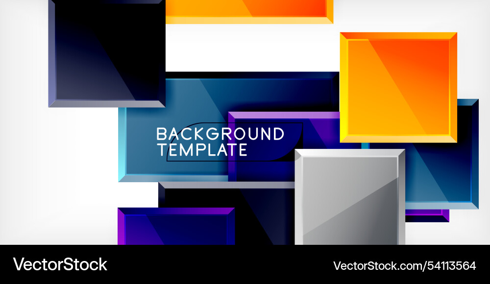 Square shape color abstract geometry Royalty Free Vector