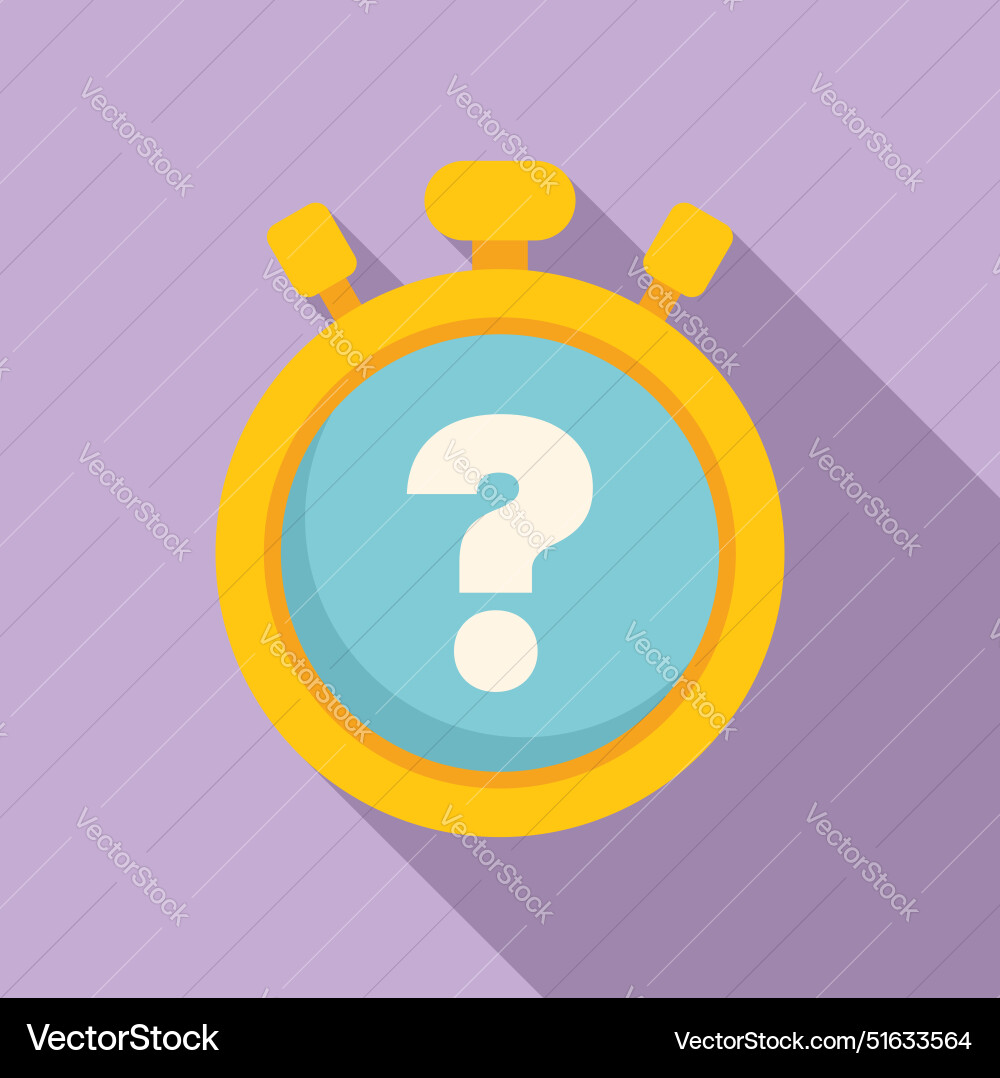 Stopwatch is showing question mark on its face Vector Image