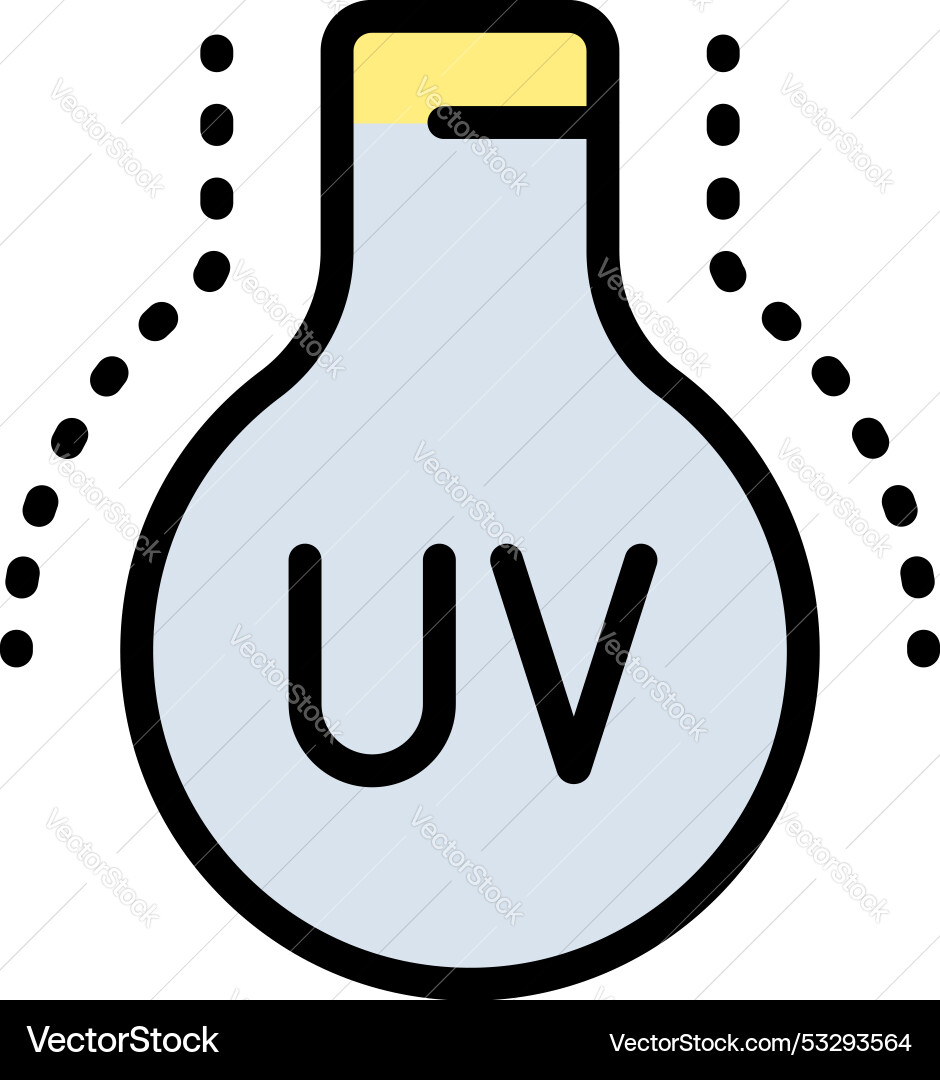Uv light for disinfection color icon ultraviolet Vector Image