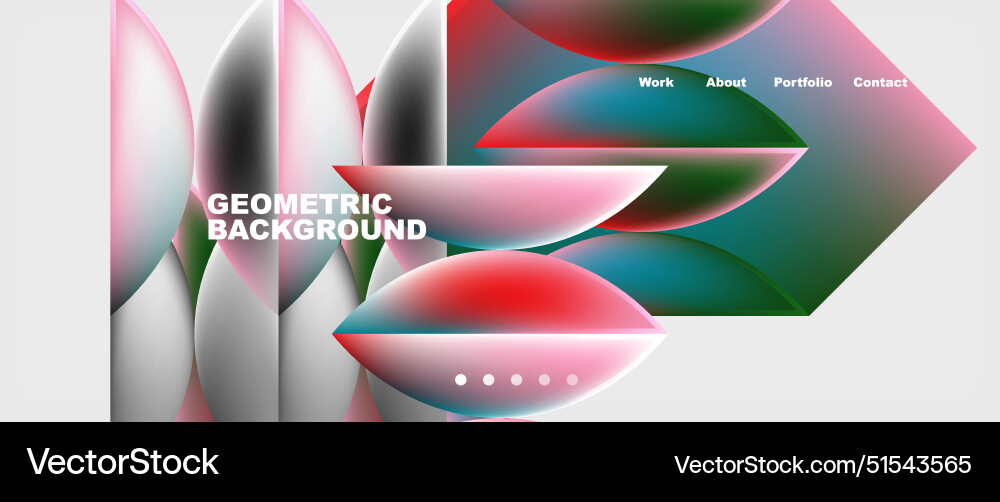 Abstract geometric shapes web design page Vector Image