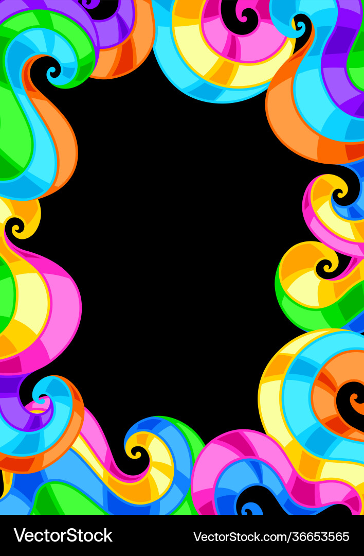 Abstract Swirls Frame Royalty Free Vector Image