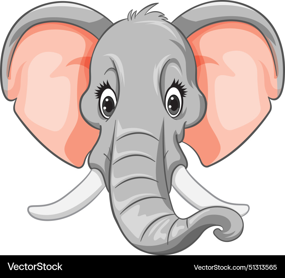 Adorable elephant cartoon in a format Royalty Free Vector