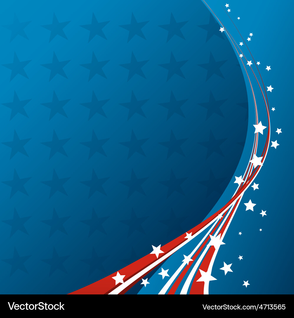 American Flag Background Royalty Free Vector Image