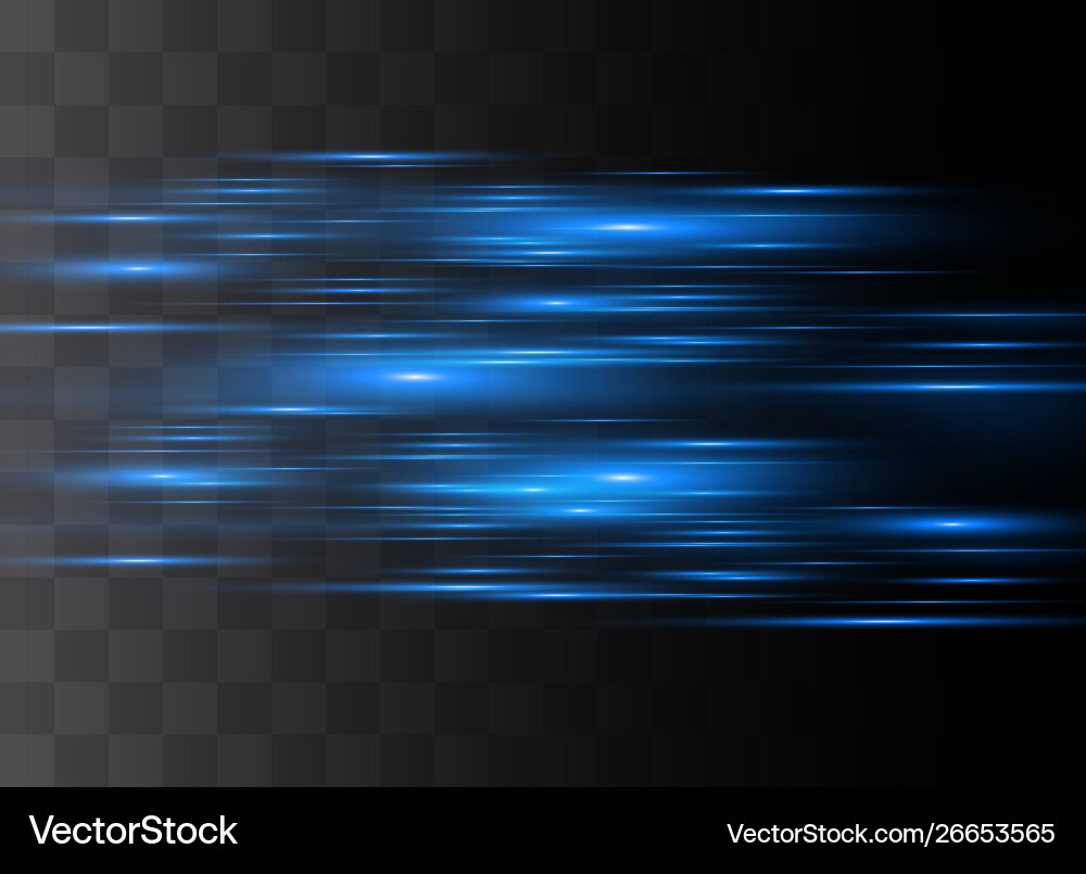 Blue horizontal glare Royalty Free Vector Image