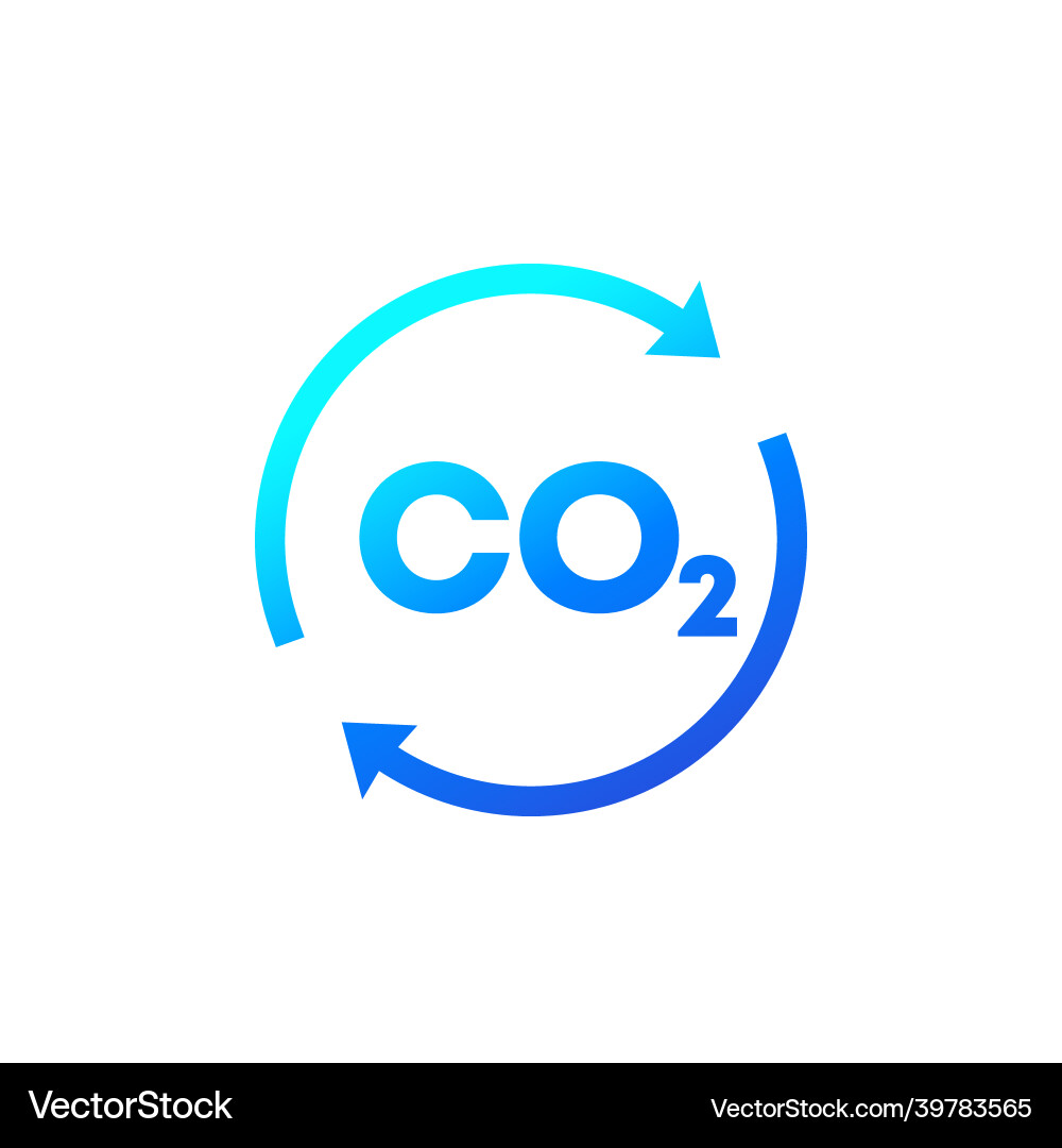 Carbon dioxide co2 gas icon Royalty Free Vector Image