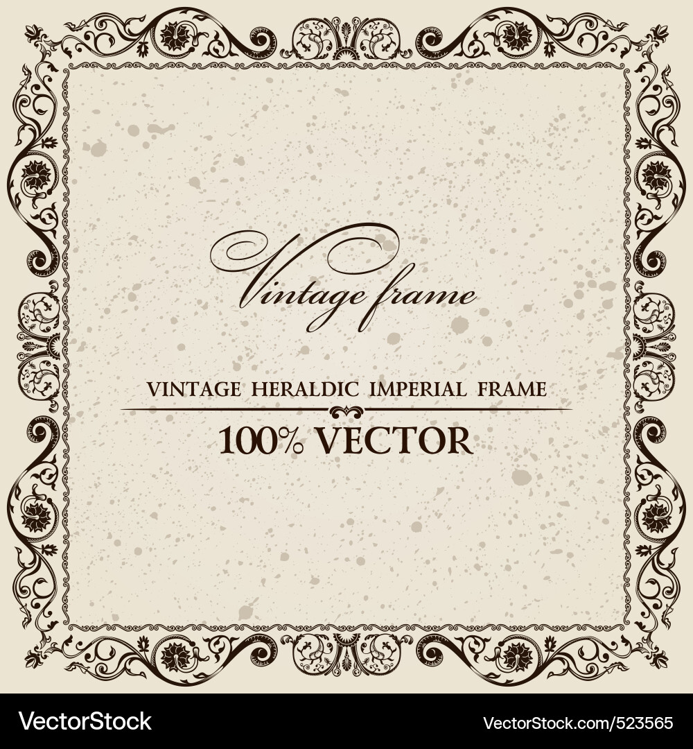 Heraldic Frame Royalty Free Vector Image - VectorStock
