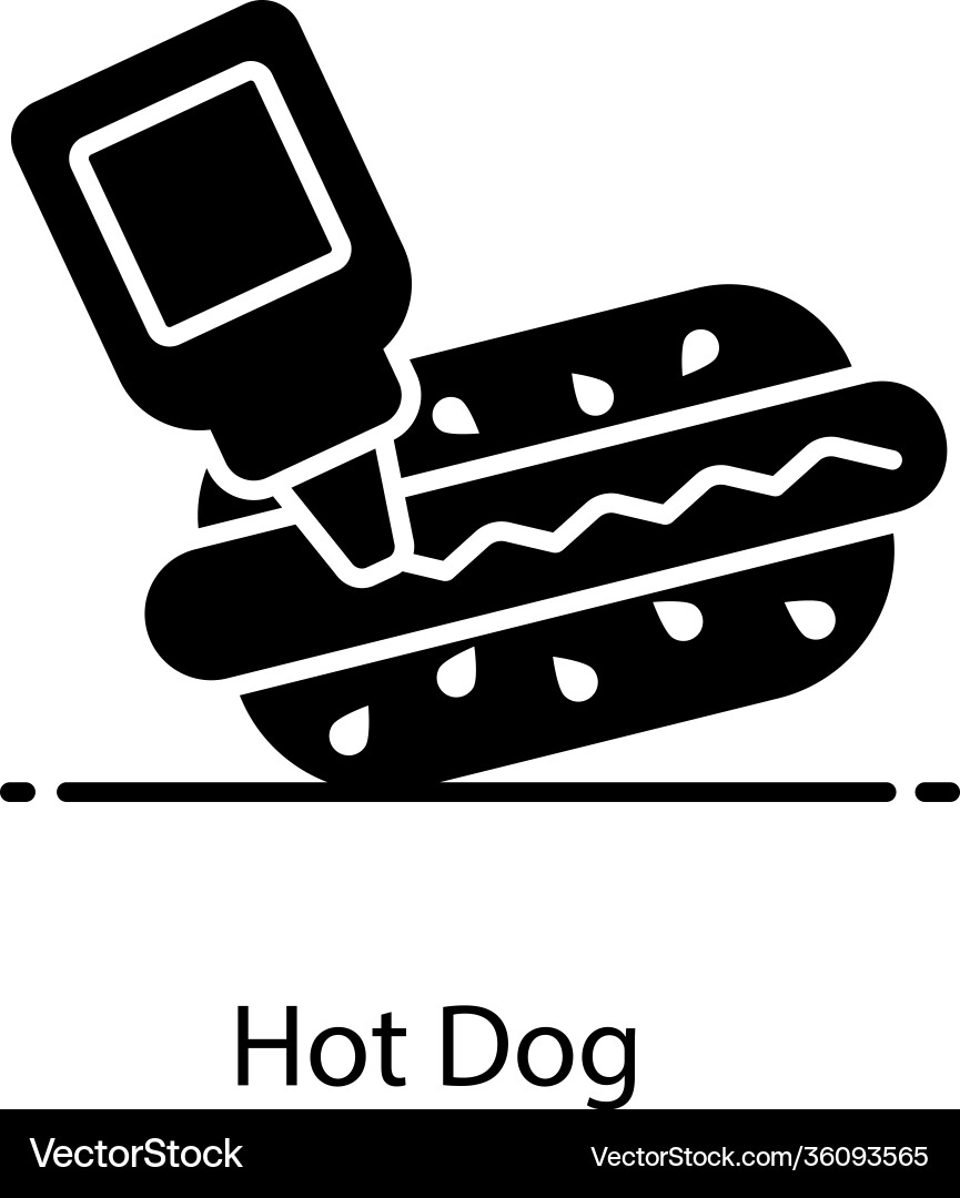 Hot dog Royalty Free Vector Image - VectorStock