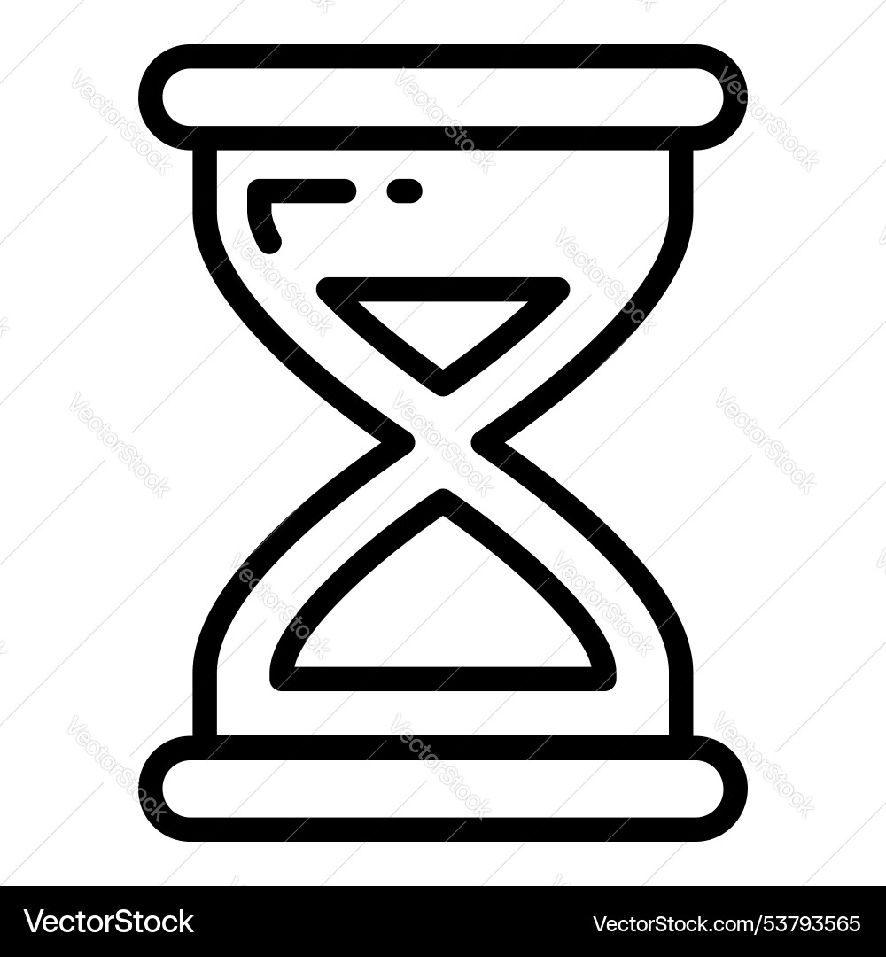 Hourglass line icon school and education Vector Image
