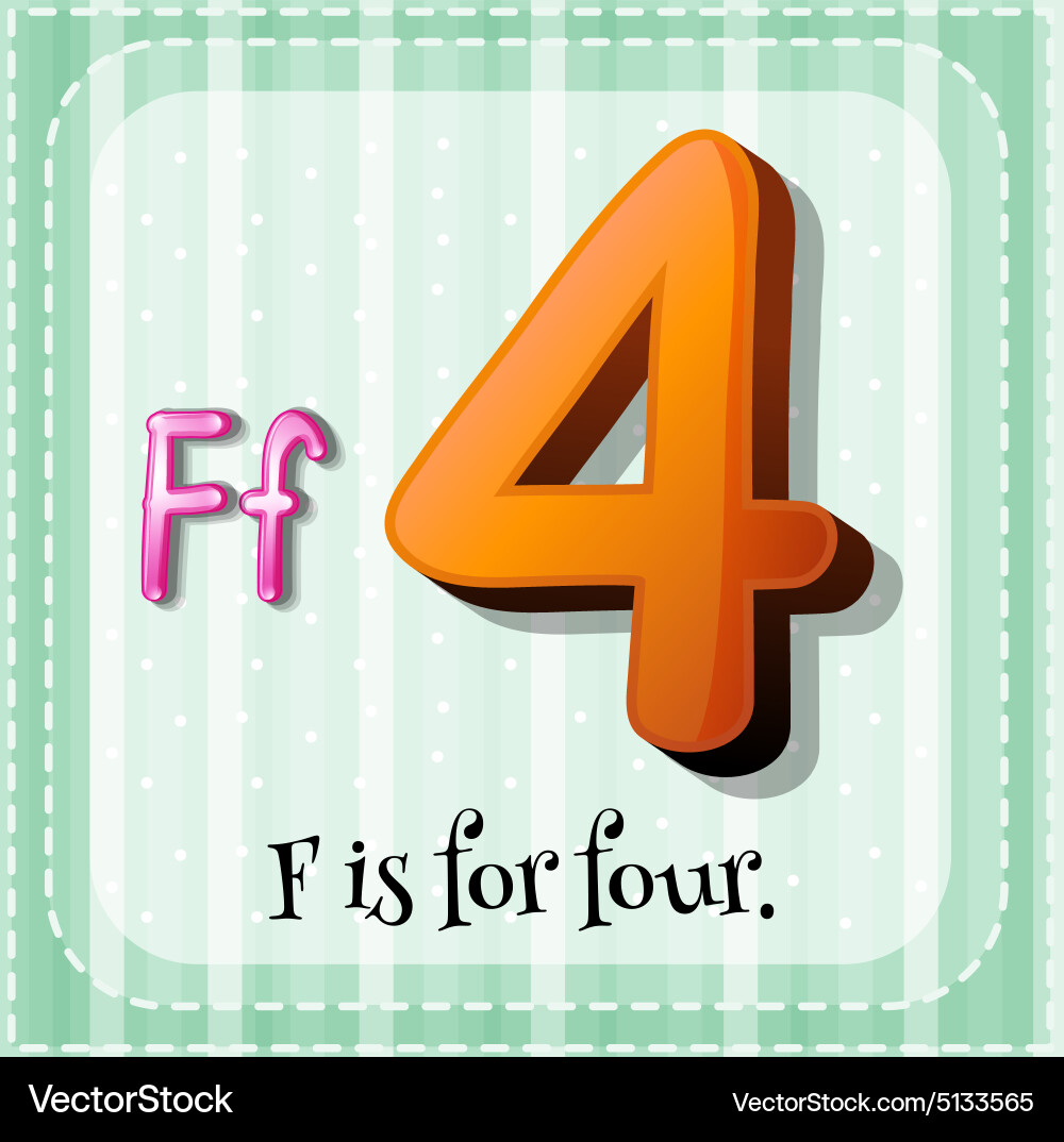 Letter f Royalty Free Vector Image - VectorStock