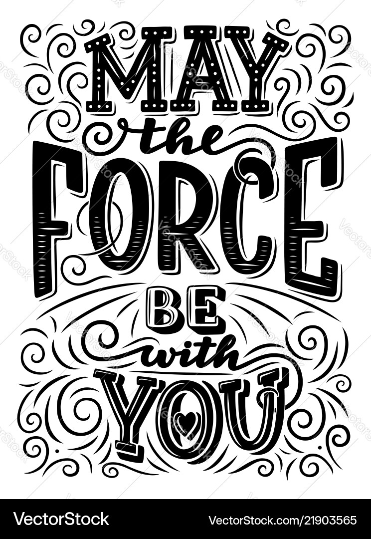 Motivation quote hand drawn lettering Royalty Free Vector