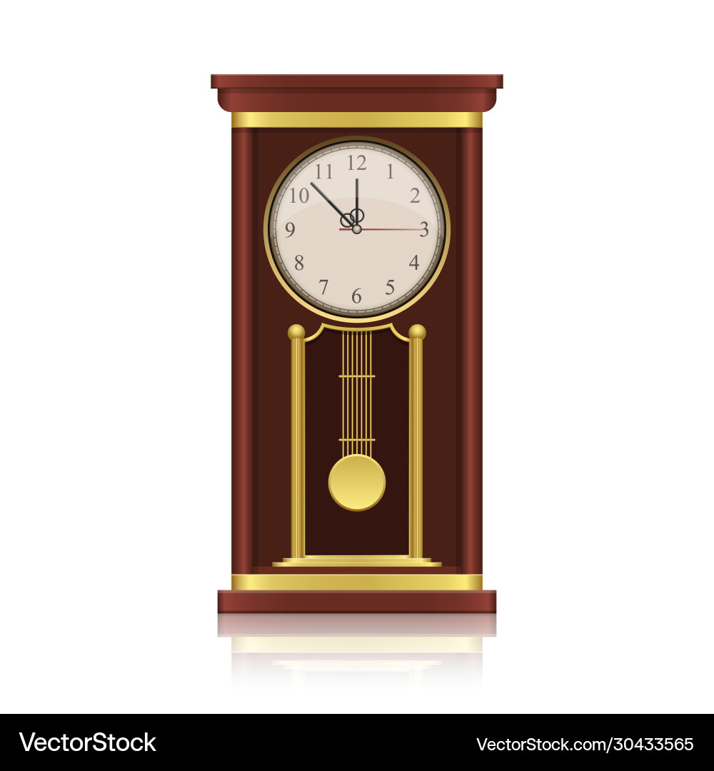 Pendulum vintage clock Royalty Free Vector Image
