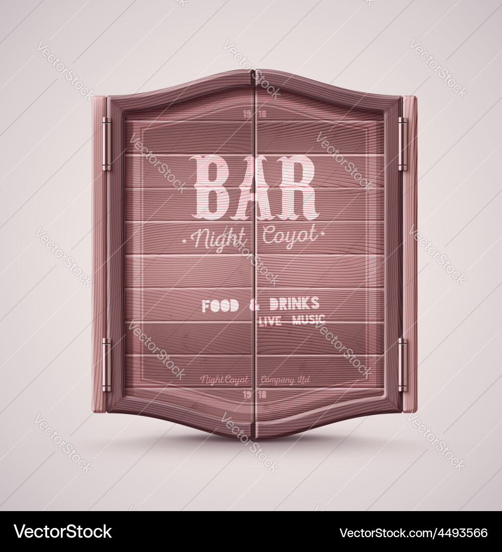 Bar doors Royalty Free Vector Image - VectorStock