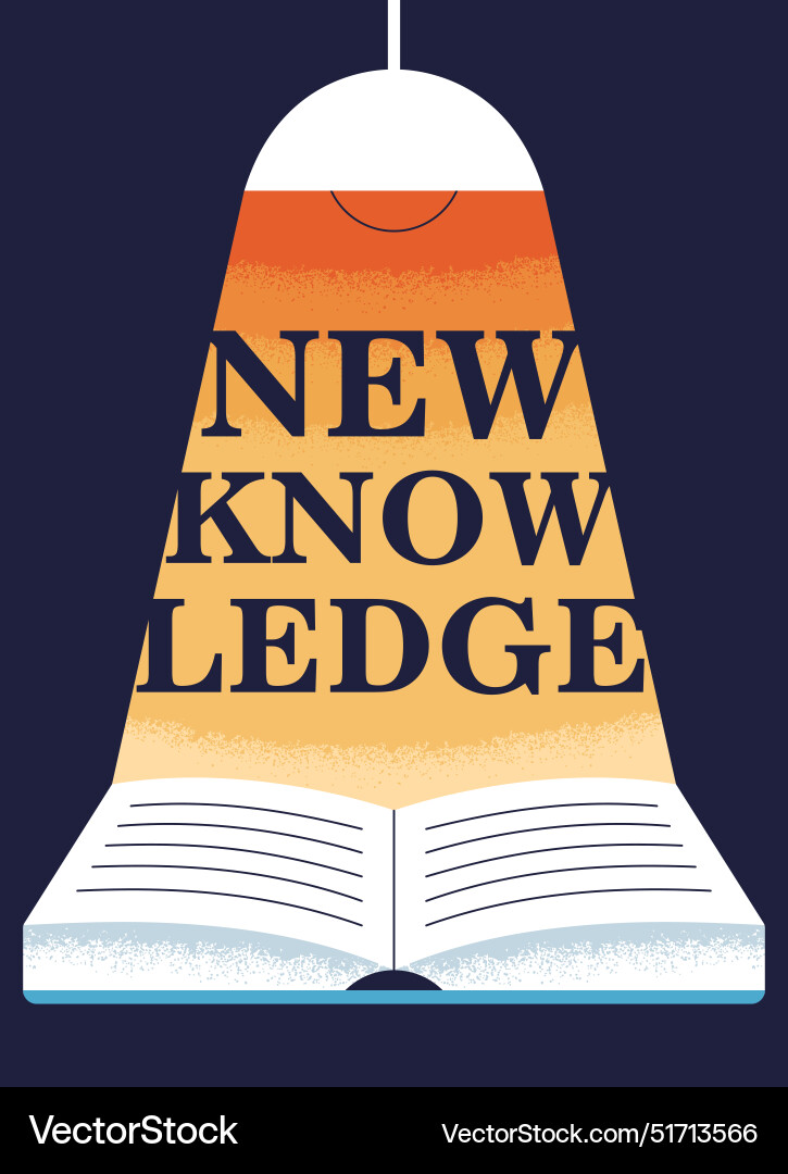 Book and knowledge poster design education Vector Image