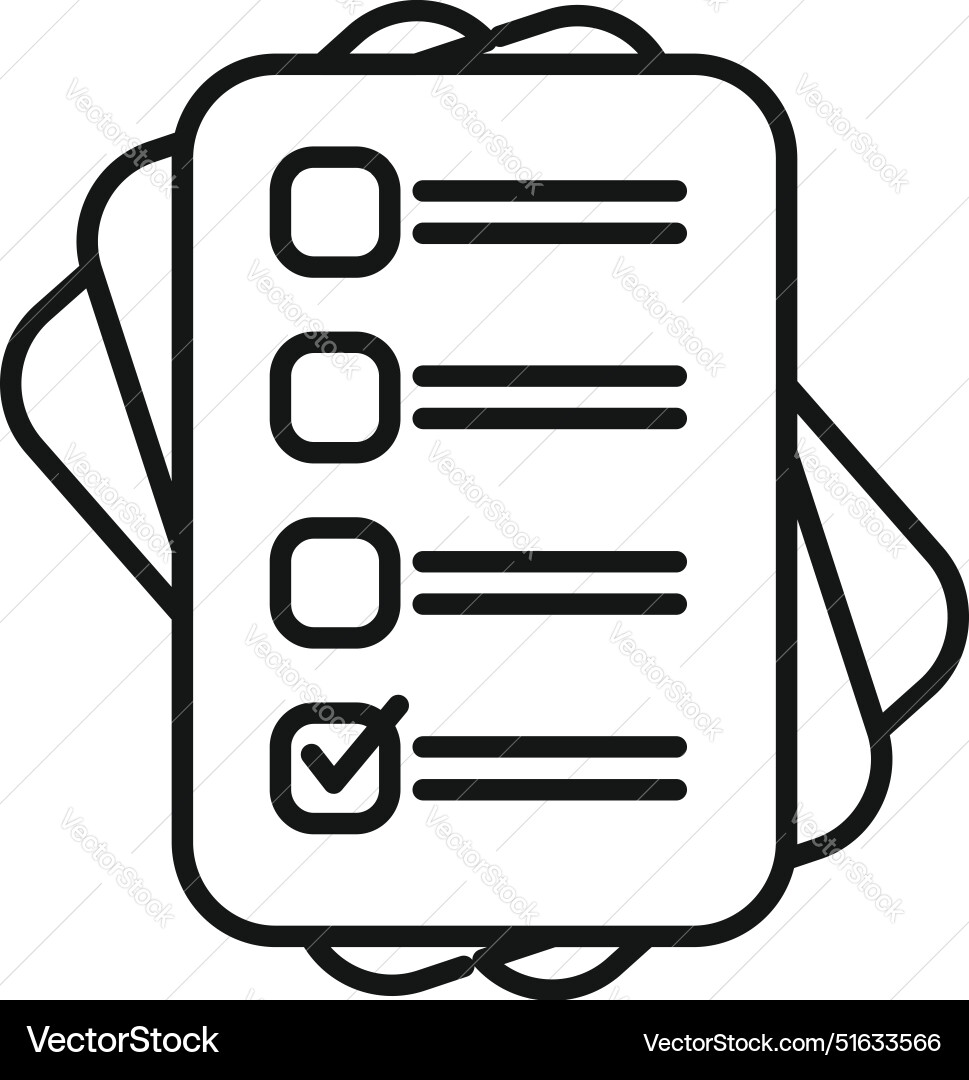 Checklist icon representing completing tasks on Vector Image