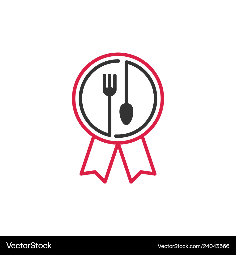 Food certificate certified logo icon Royalty Free Vector