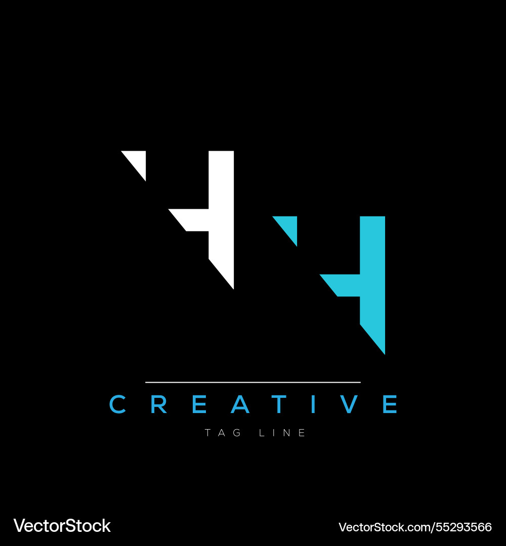 Hh creative monogram logo Royalty Free Vector Image