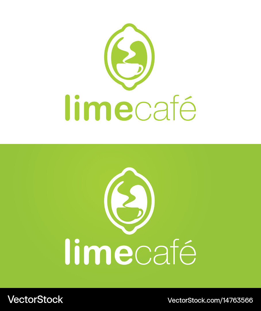 Lime cafe logo Royalty Free Vector Image - VectorStock
