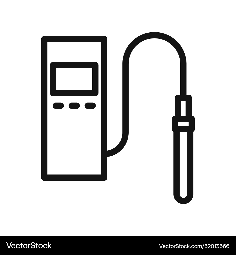 Ph meter icon black line art Royalty Free Vector Image