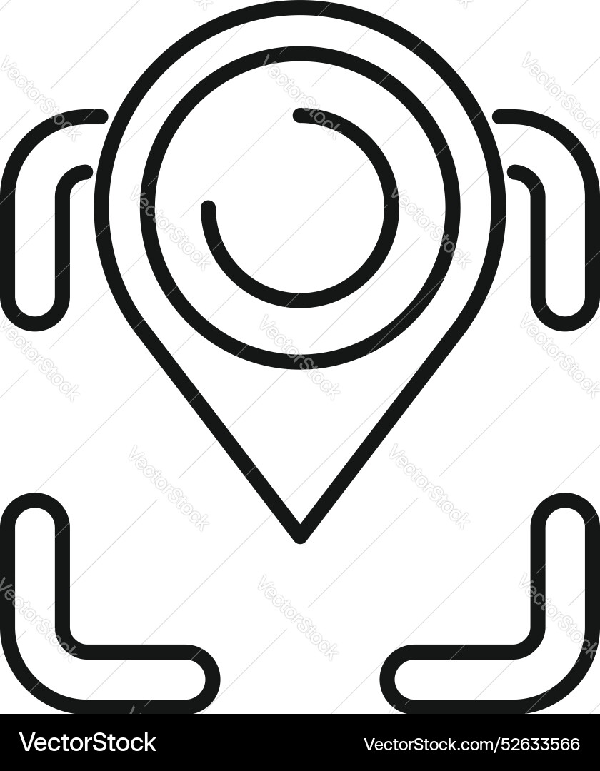 Pin location showing camera position icon Vector Image