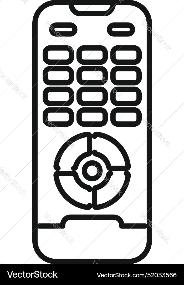 Remote control showing concept of watching Vector Image