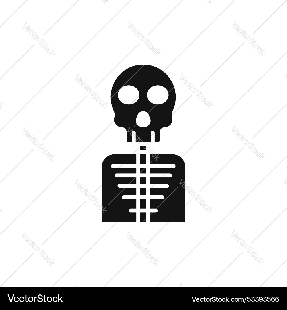 Skeleton icon isolated on white background Vector Image
