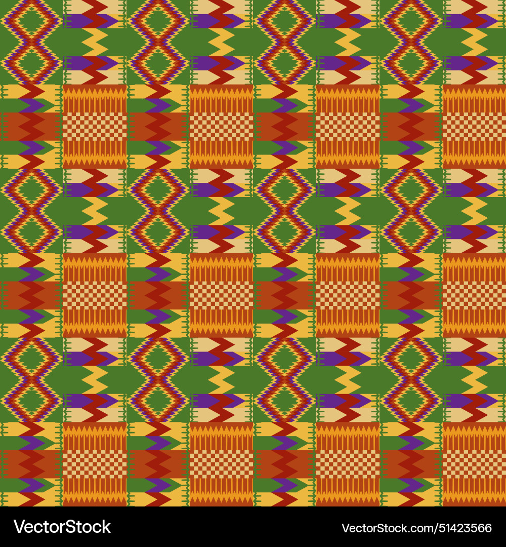 Tribal geometric seamless pattern african kente Vector Image