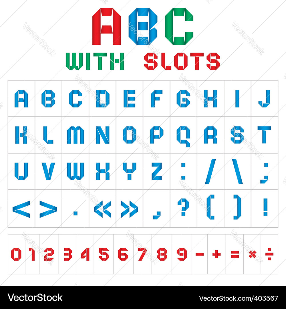 Abc font Royalty Free Vector Image - VectorStock