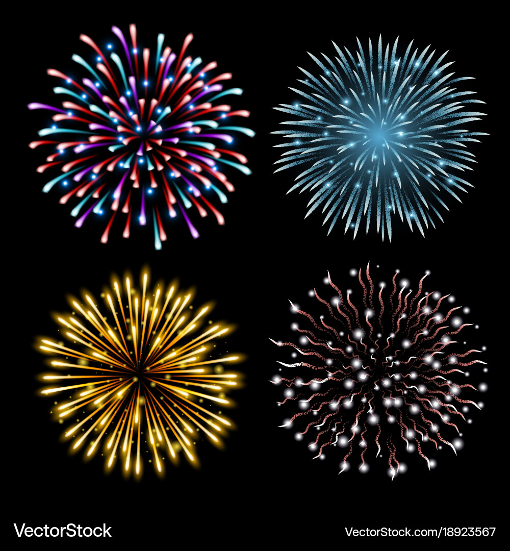 Colorful Fireworks Celebration Royalty Free Vector Image